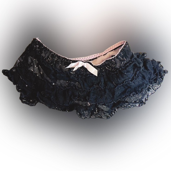 Leg Avenue | Intimates & Sleepwear | Black Lace Ruffle Lingerie Set Two ...